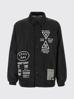 Yohji Yamamoto Nylon Shirt Jacket With Logo Print