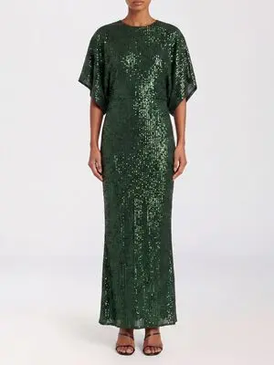 Norma Kamali Sequined Maxi Dress - Green
