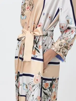 Liu Jo Floral Print Belted Midi Dress