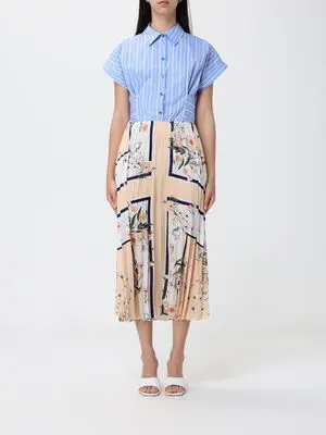 Liu Jo Printed Pleated Midi Dress