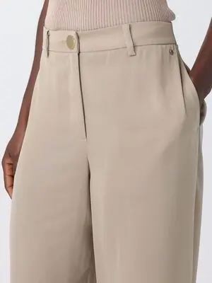 Armani Exchange Tailored Wide-leg Trousers - Sand