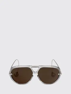 Bottega Veneta Metal And Acetate Aviator Sunglasses - Grey