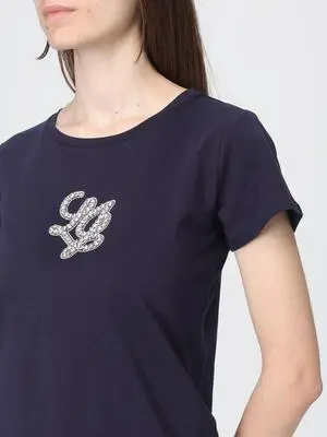 Liu Jo Embellished Logo T-shirt - Blue