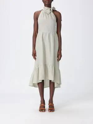 Armani Exchange Halterneck Midi Dress With Bow Detail