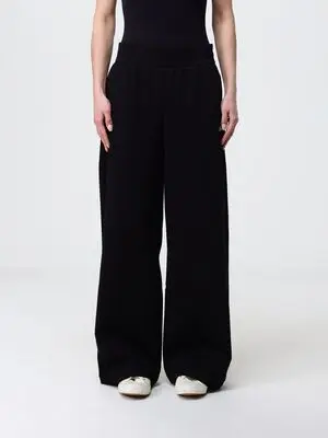 Armani Exchange Logo Detail Wide Leg Trousers - Black