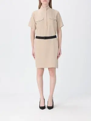 Liu Jo Midi Dress With Mandarin Collar And Belt