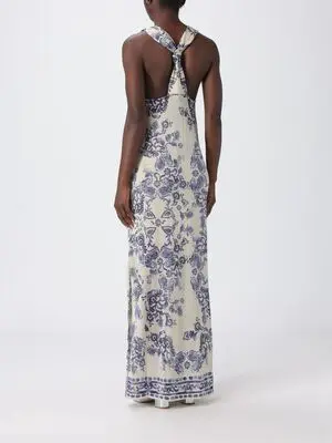 Liu Jo Metallic Floral Print Maxi Dress - Multicolor