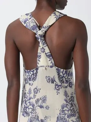 Liu Jo Metallic Floral Print Maxi Dress - Multicolor
