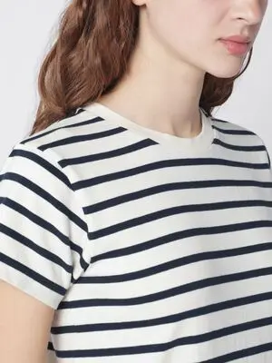 ANINE BING Striped Cotton Midi Dress