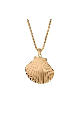 ARELLA La Mer Shell Pendant Necklace - Gold