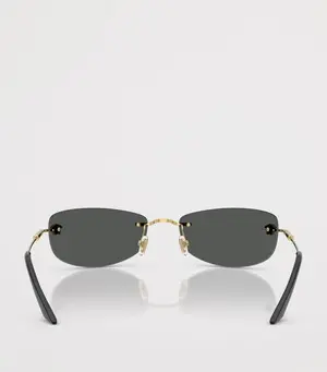 Versace Metal Ve2279 Sunglasses - Gold