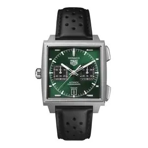 Tag Heuer Monaco Chronograph Watch With Green Dial - Titanium