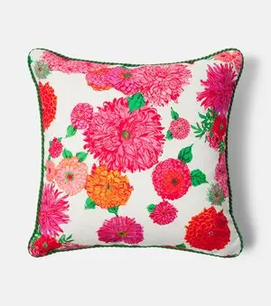 La DoubleJ Bright Blooms Floral Cushion - Multicoloured