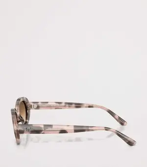 Ray-ban Rb2223 Oval Sunglasses - Pink