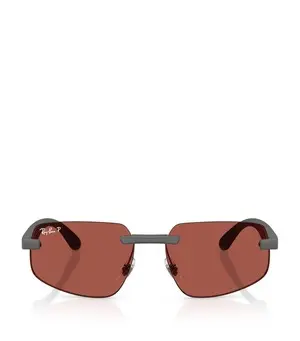 Ray-ban Rb4475ch Rimless Sunglasses - Grey