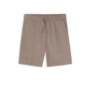 Hugo Straight-fit Linen Blend Shorts - Light Brown