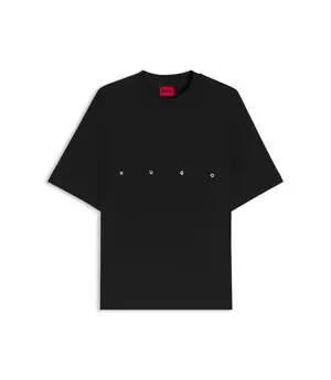 Hugo Oversize-fit Cotton T-shirt With Bold Printed Logo
