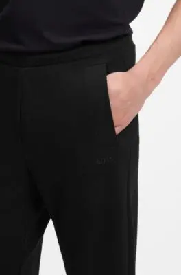 BOSS Cotton-blend Sweatpants With Embroidered Logo - Black
