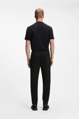 BOSS Cotton-blend Sweatpants With Embroidered Logo - Black