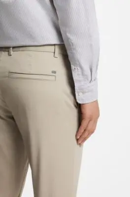 BOSS Slim-fit Stretch-cotton Dobby Pants