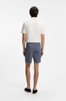 BOSS Modern-fit Stretch-cotton Twill Shorts