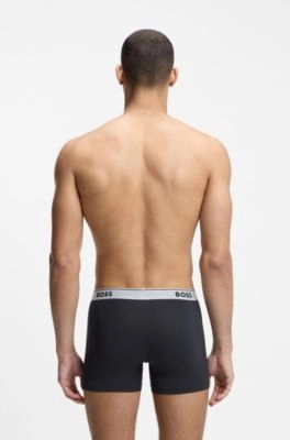 BOSS Three-pack Of Stretch-cotton Boxer Briefs With Logo Waistband - Assorted Pre Pack