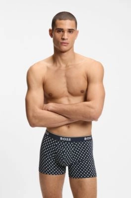 BOSS Three-pack Of Stretch-cotton Boxer Briefs With Logo Waistband - Assorted Pre Pack