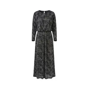 GLAM ON YOU Abri Geometric Print Kaftan - Black