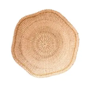 Likhâ Neutrals / Large Scallop Wall Baskets - Brown