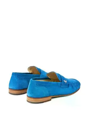 JIMMY CHOO Ellis Logo-plaque Suede Loafers