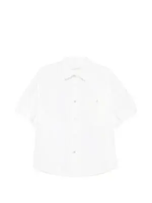 JNBY Puff Sleeve Floral Embroidered Blouse