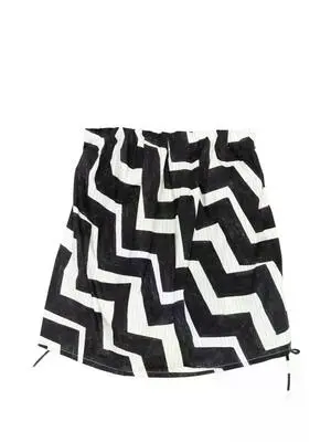 JNBY Zigzag Print Bandeau Top - Black