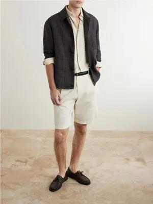 Boglioli Checked Linen Overshirt