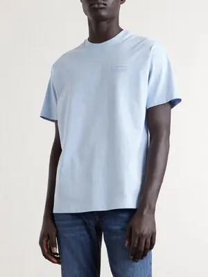 Givenchy Logo-appliquéd Cotton-jersey T-shirt - Blue