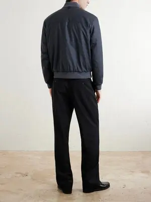 Canali Wool Bomber Jacket - Blue
