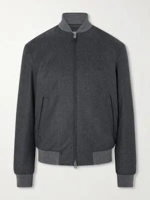 Canali Wool Bomber Jacket