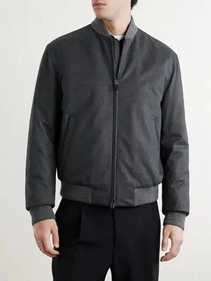 Canali Wool Bomber Jacket