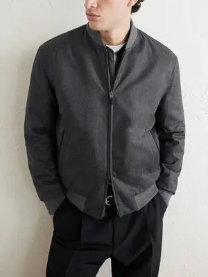 Canali Wool Bomber Jacket