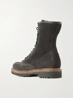 Visvim Hi-folk Scout Moc Suede Boots - Black