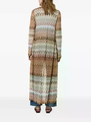 Missoni Long Zigzag Lace Cardigan - Neutrals