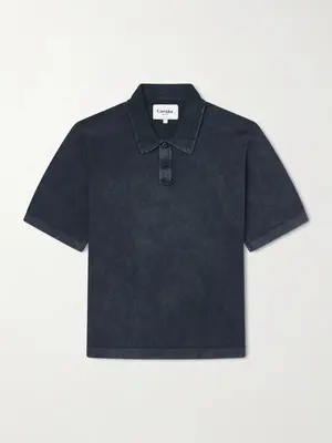 CORRIDOR Cotton-piqué Polo Shirt - Black