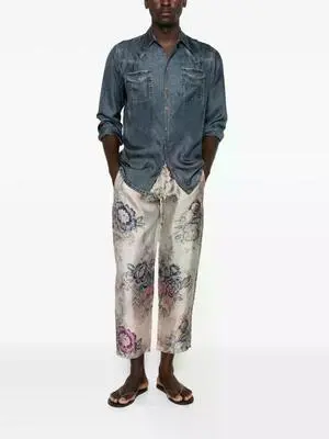 PIERRE-LOUIS MASCIA Western Yoke Denim Shirt