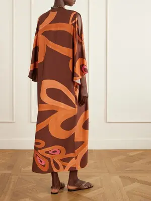 Themis Z Amalthea Printed Satin Kaftan