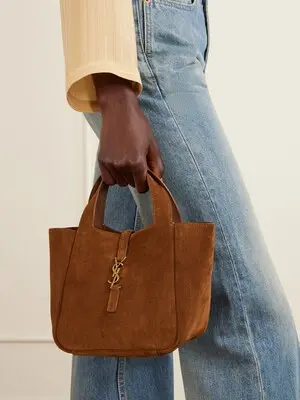 Saint Laurent Le 5 À 7 Baby Bea Suede Shoulder Bag - Brown