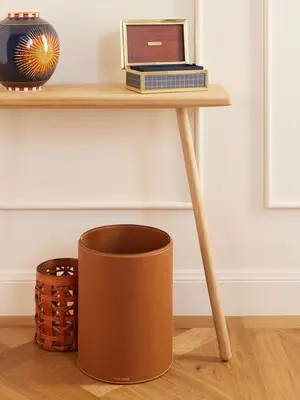 Ralph Lauren Brennan Leather Waste Bin