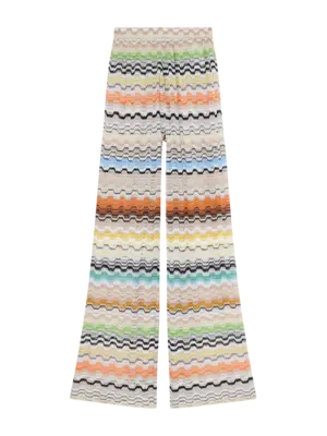 Missoni Striped Crochet-knit Wide-leg Pants - Multi