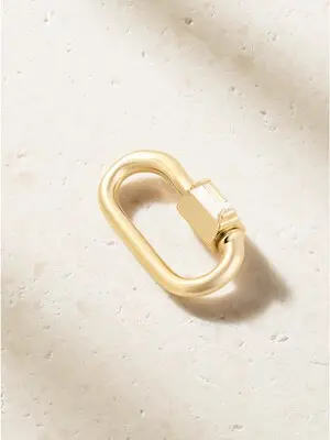 MARLA AARON Solo Baguette Diamond 14-karat Pendant