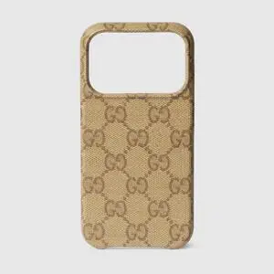 Gucci Case For Iphone 17 Pro Gg Canvas - Beige