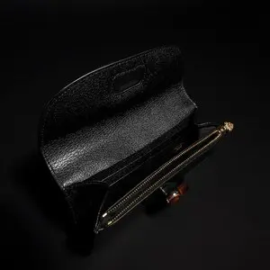Gucci Long Wallet With Bamboo Leather