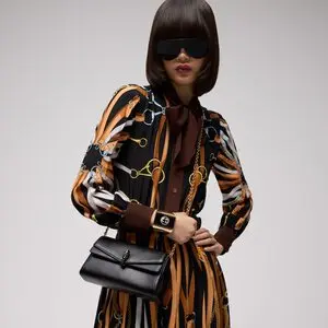 Gucci Dionysus Small Shoulder Bag In Leather - Black
